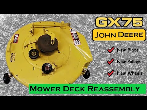 John Deere Gx75 Mower Deck Reassembly Youtube