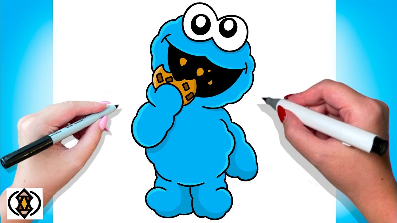How To Draw The Cookie Monster Sesame Street Youtube