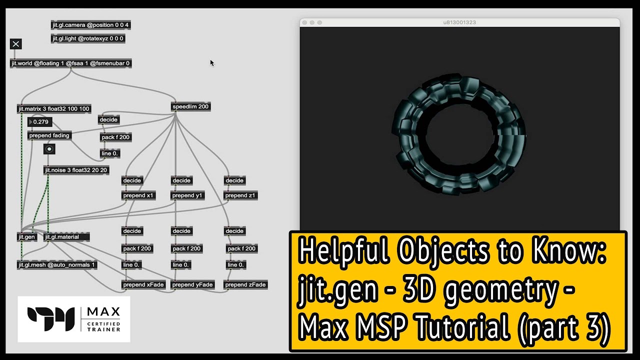 Jit Gen Part 3 3d Geometry Helpful Objects To Know Max Msp