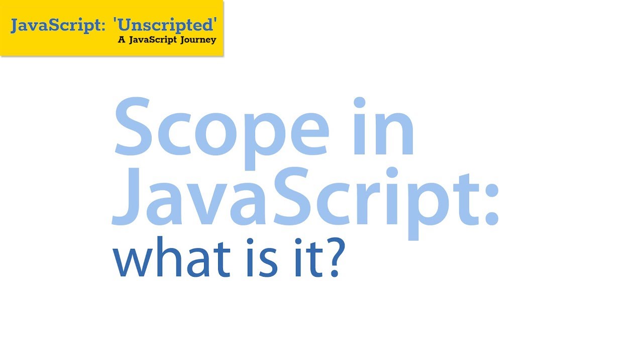 Javascript Scope Explained Youtube