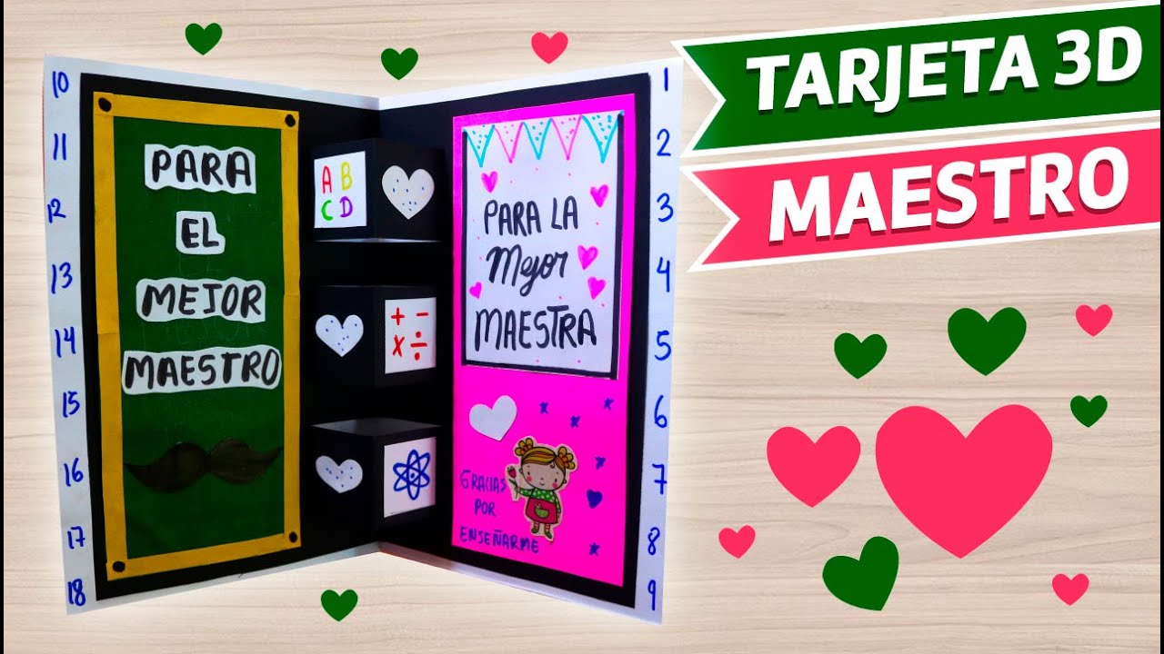 Tarjetas Creativas Para El Día Del Maestro Diy Regalos Originales