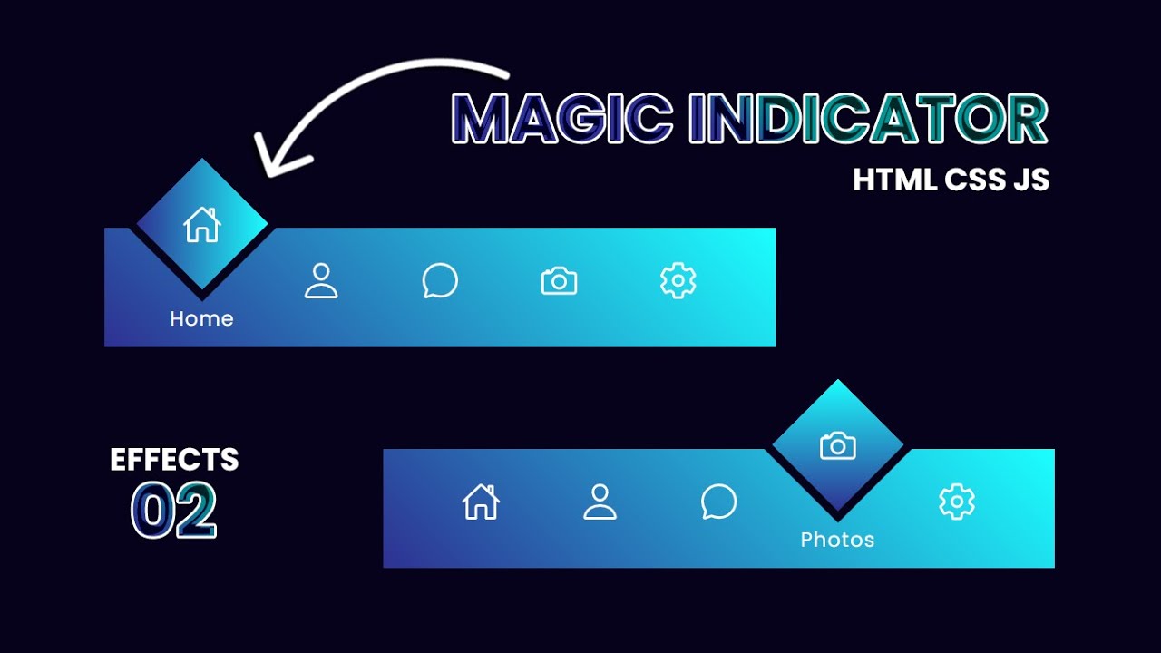 Magic Navigation Menu Indicator Using Html Css And Javascript Effects
