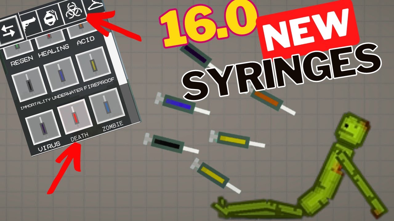 New Syringes In Melon Playground 16 0 Concept People Playground Mod
