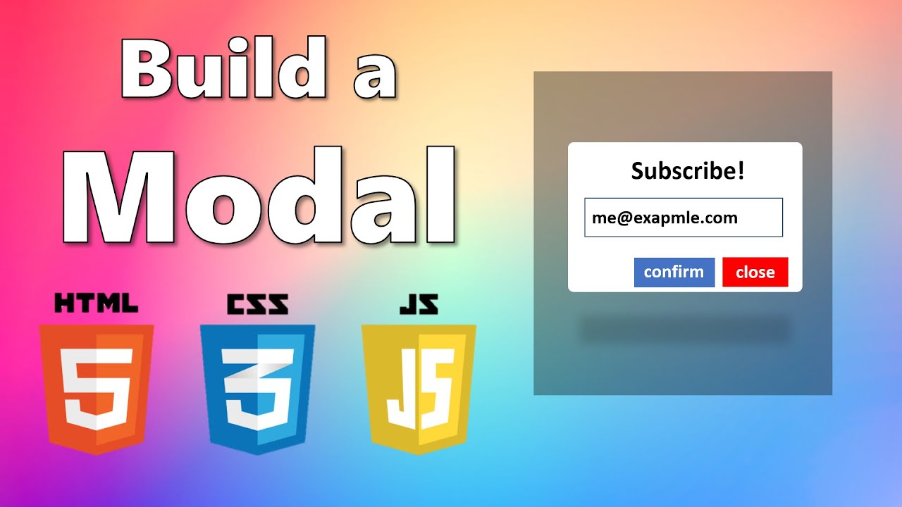 Learn How To Create A Modal With Javascript And Css Project For