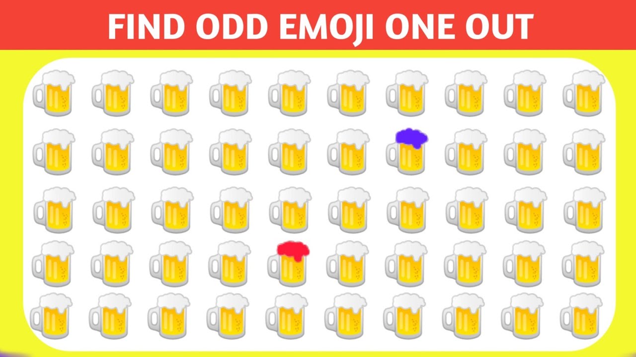 How Good Are You Eyes 3 Find Odd Emoji One Out Odd Emoji Puzzles