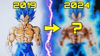 How To Draw Vegeta Ssj Blue Evolution Then Vs Now Dra Doovi