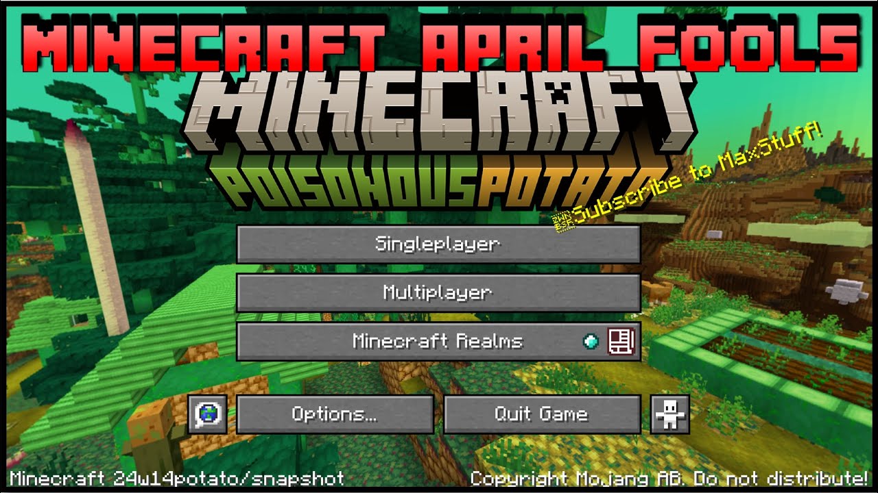 How To Play April Fools Update Minecraft