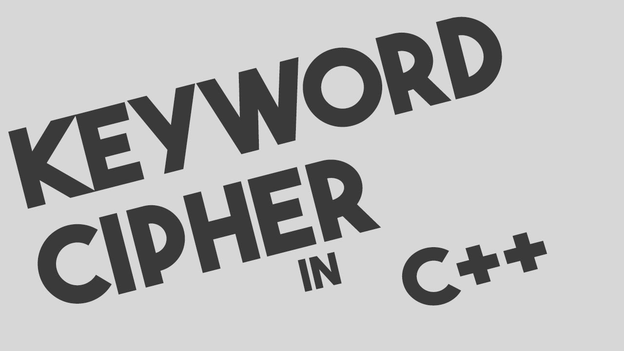 Keyword Cipher Encryption And Decryption In C Youtube