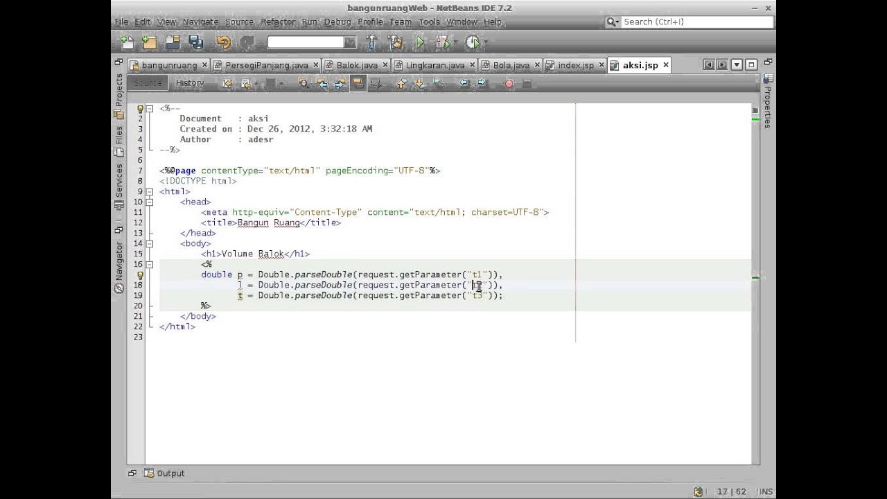 Java Netbeans Uml Part 3 Simple Java Server Page Jsp Tutorial Using