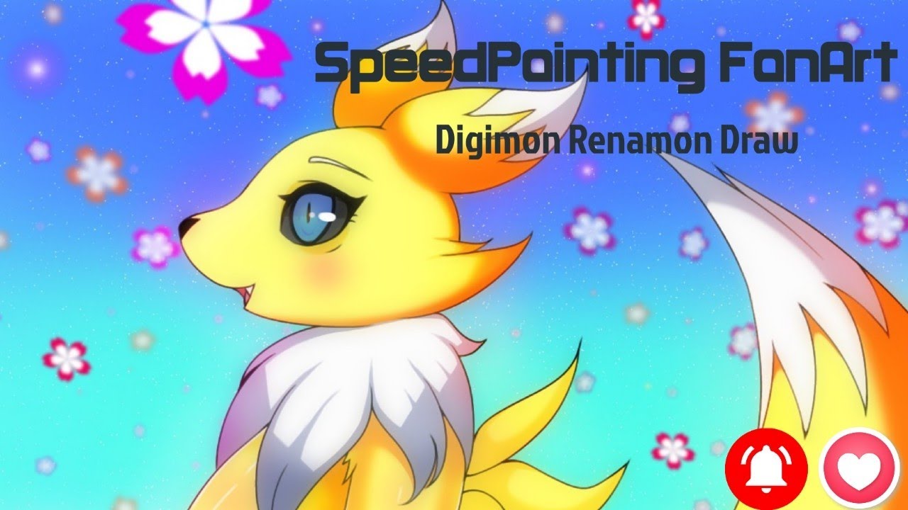 Speedpainting Fanart Draw Digimon Renamon 디지몬 레나몬 Youtube