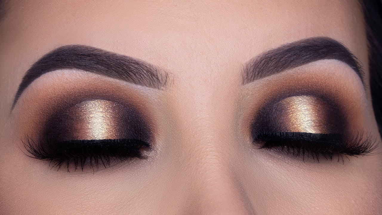 Black And Gold Smokey Eye Makeup Tutorial Saubhaya Makeup