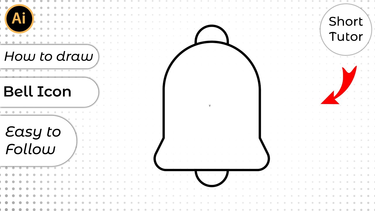 How To Draw Bell Icon In Adobe Illustrator Youtube