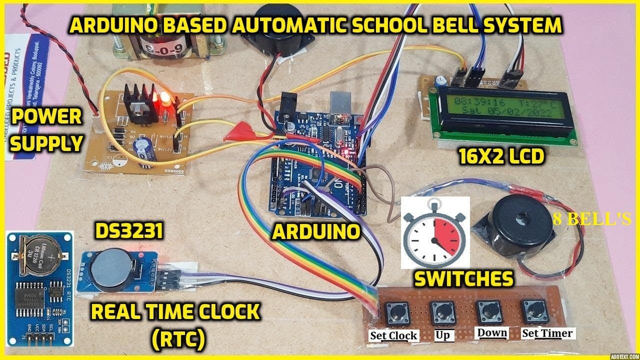 Arduino Based Automatic School Bell System Using Ds3231 Real Time Clock