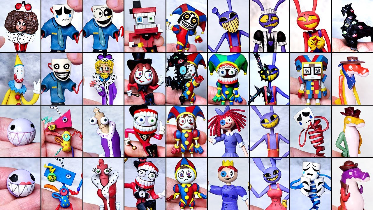 Making The Amazing Digital Circus All Sculptures Compilation Youtube