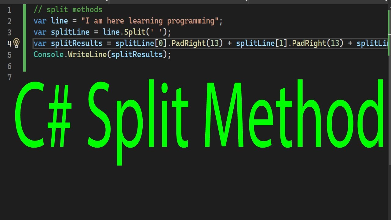 C Split Method Youtube
