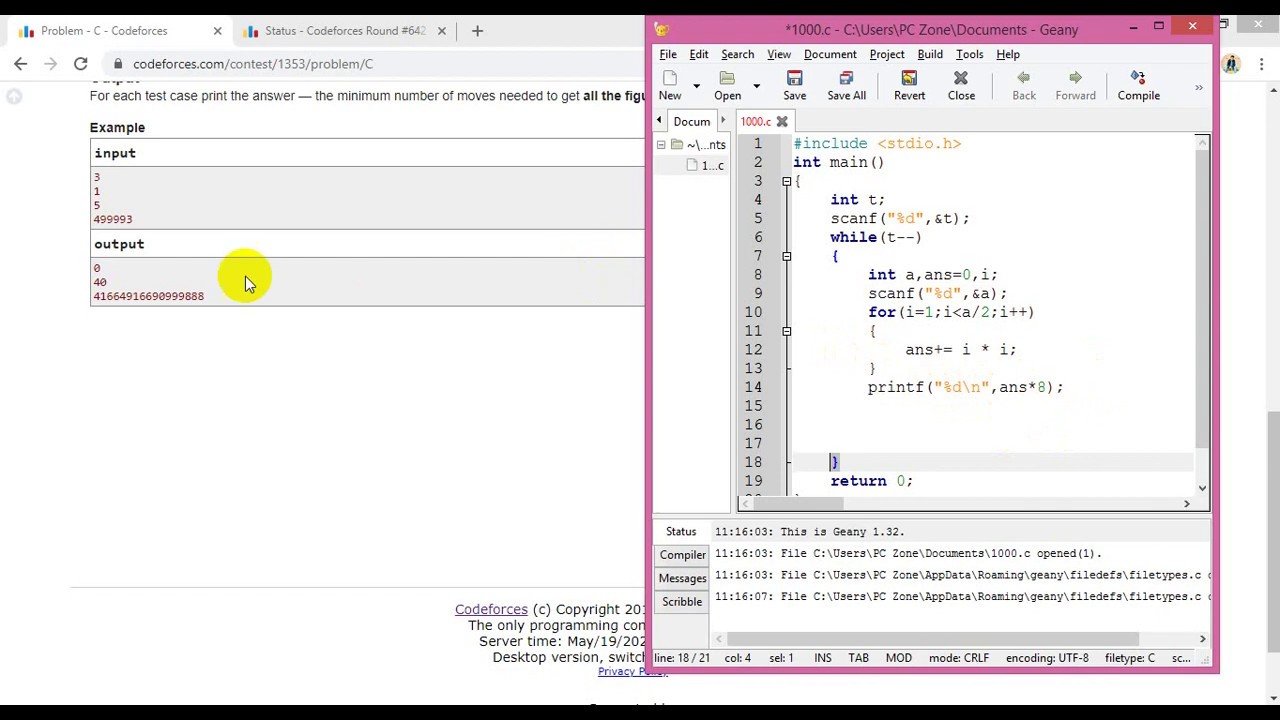 Codeforces Round 642 Div 3 Solution In C Board Moves Md