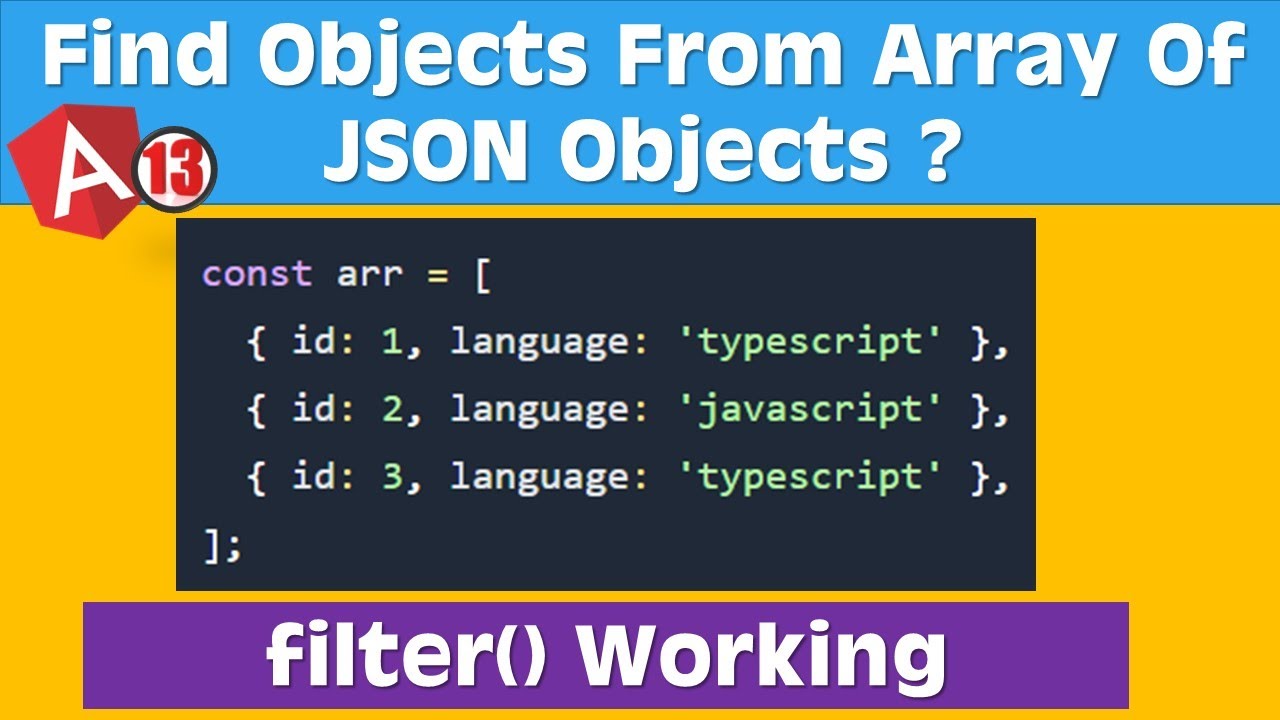 Filter Array Of Json Objects Typescript Angular Rxjs Filter