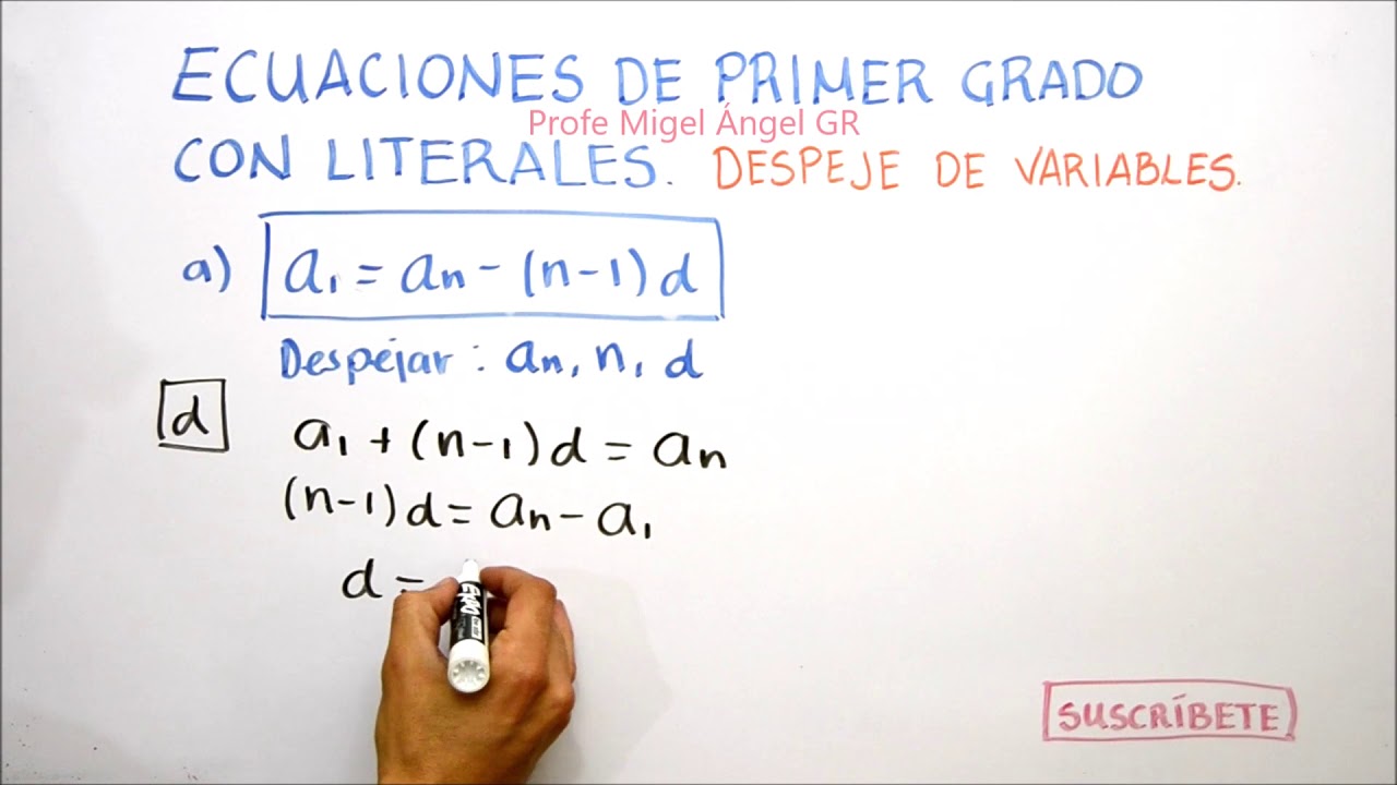 Como Despejar Ecuaciones Literales At Jermaine Shows Blog