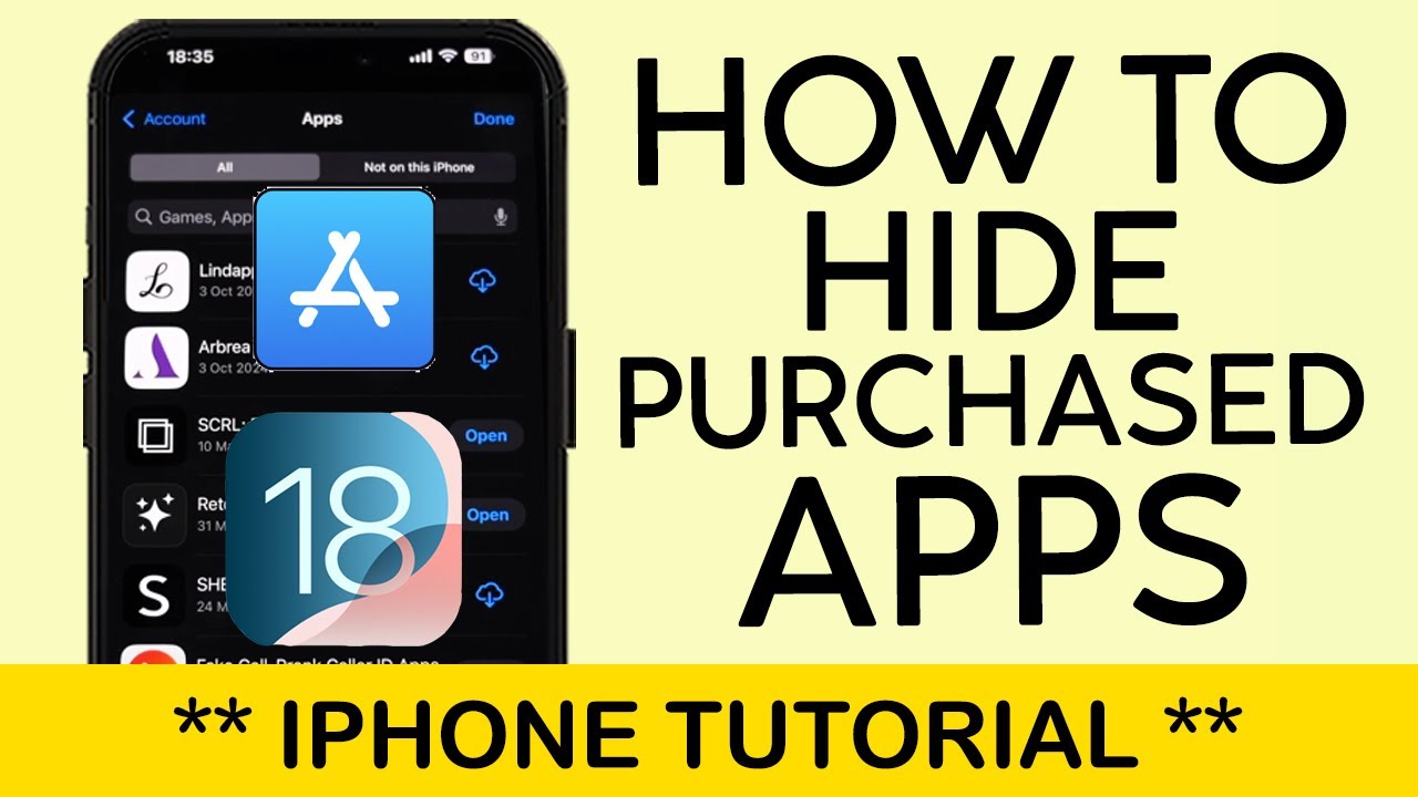 How To Hide Purchased Apps On App Store Ios 18 Tutorial 2024 Youtube