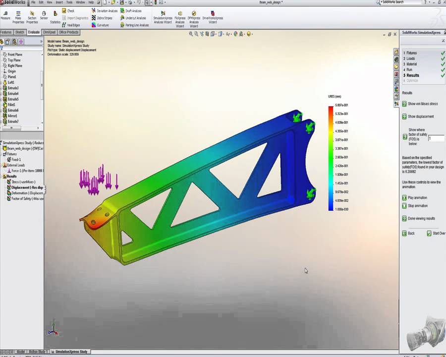 Solidworks Simulationxpress Youtube