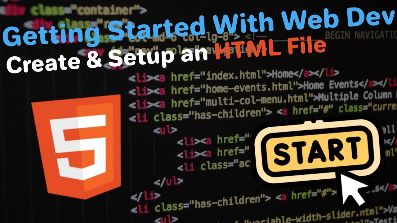 Getting Started With Html Create Setup An Html File Youtube