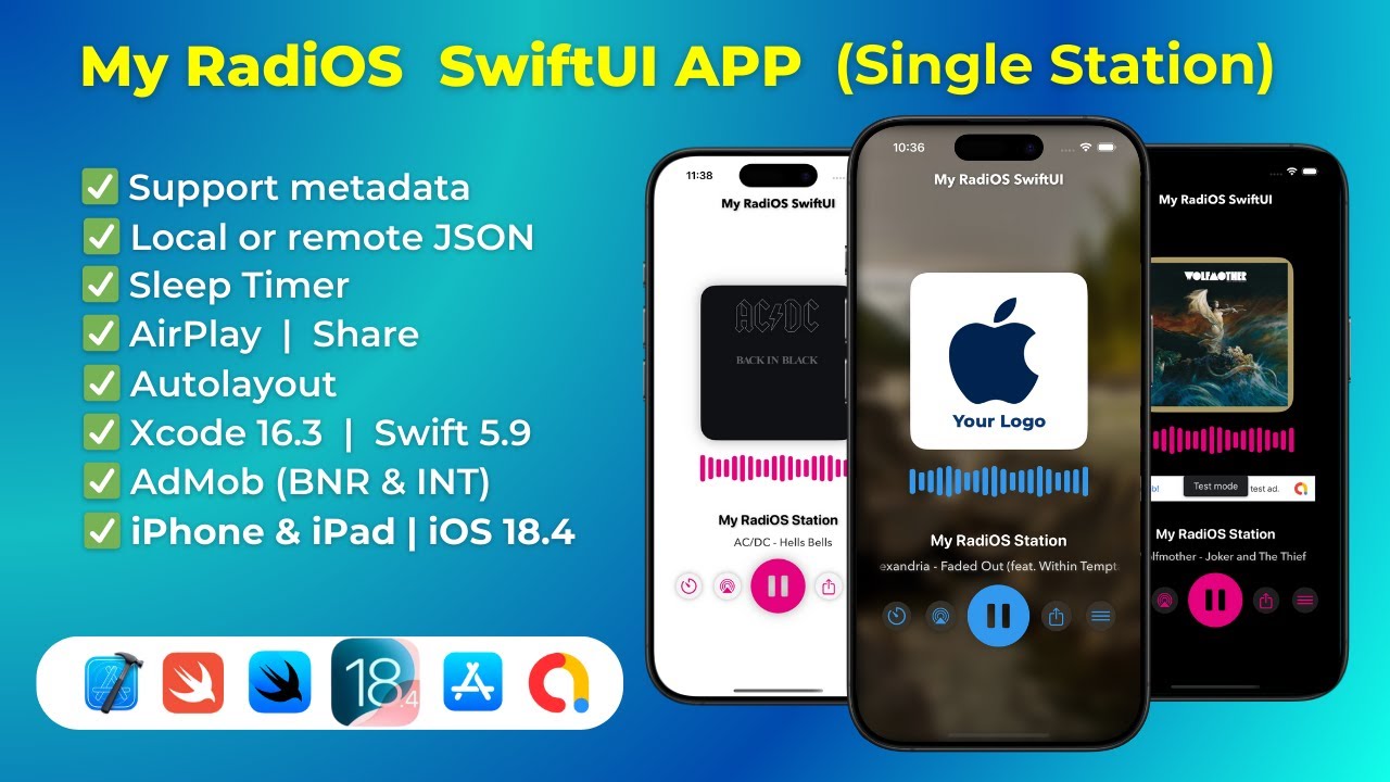 My Radios Swiftui App Radio Ios 18 Swift Radio Ios App Template