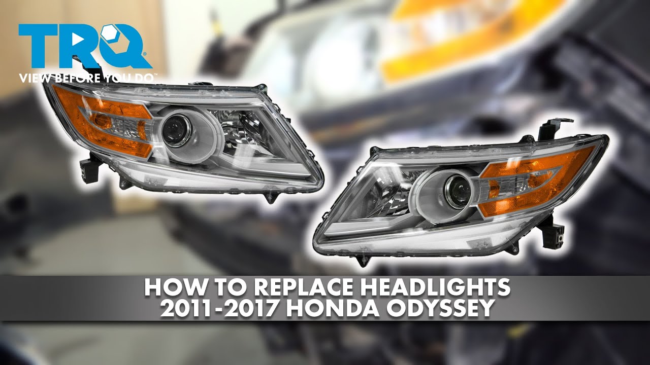 How To Replace Headlights 2011 2017 Honda Odyssey Youtube