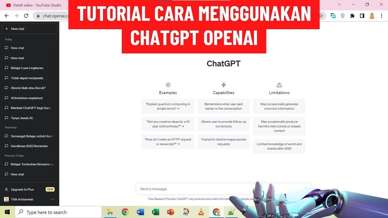 Tutorial Cara Menggunakan Chatgpt Openai Youtube