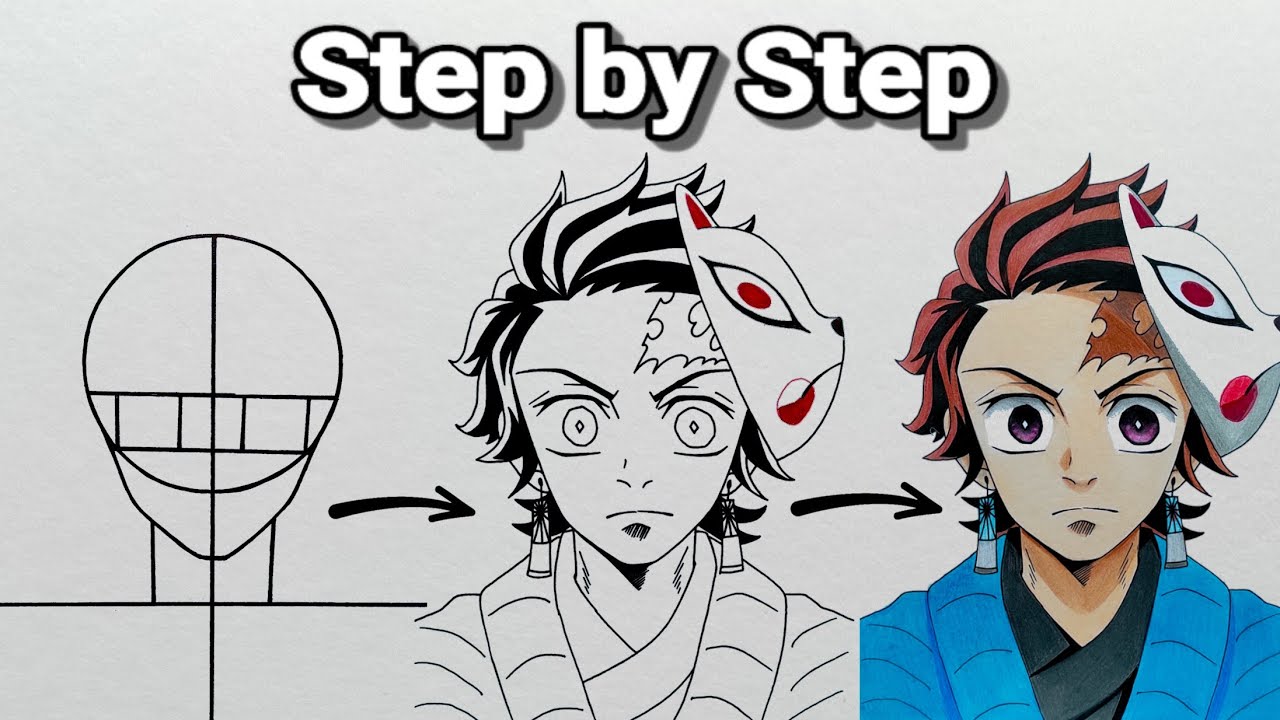 How To Draw Tanjiro Kamado Step By Step Tutorial Kimetsu No Yaiba – Eroppa