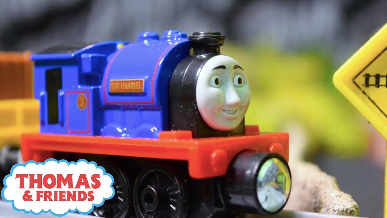 Sir Handel Bumps Into George Steamroller Thomas Friends Scene