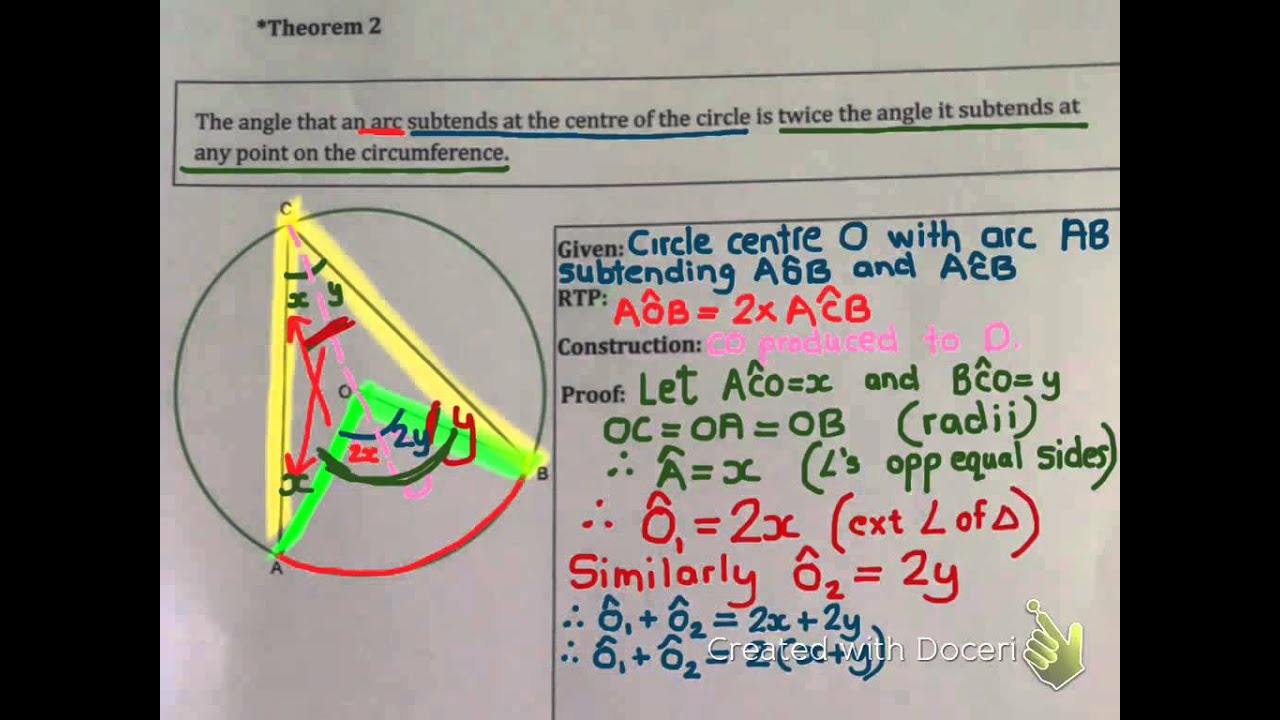 Circle Geometry Theorem 2 Youtube