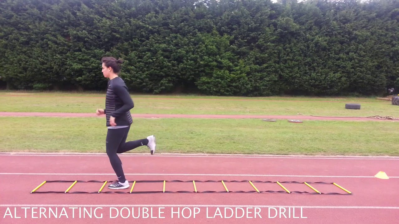 Alternating Double Hop Ladder Drill Youtube