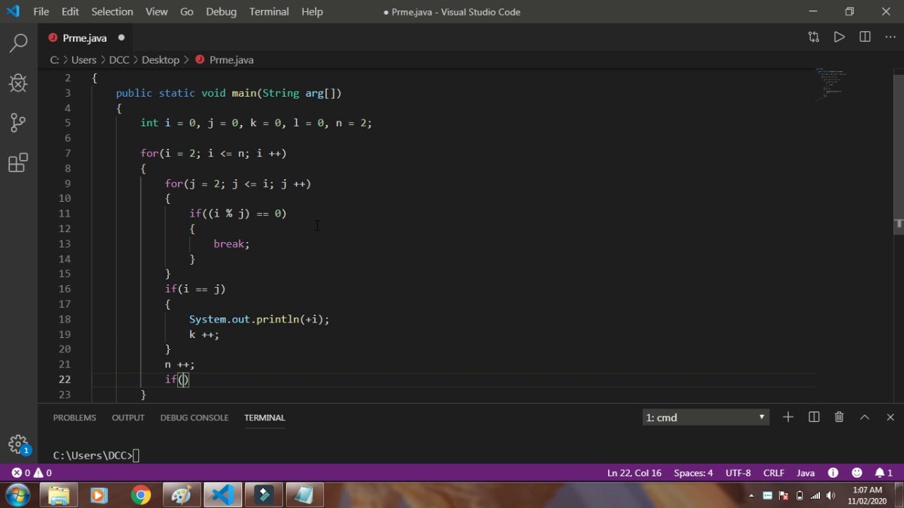 Java Program To Print Prime Numbers 1 To 100