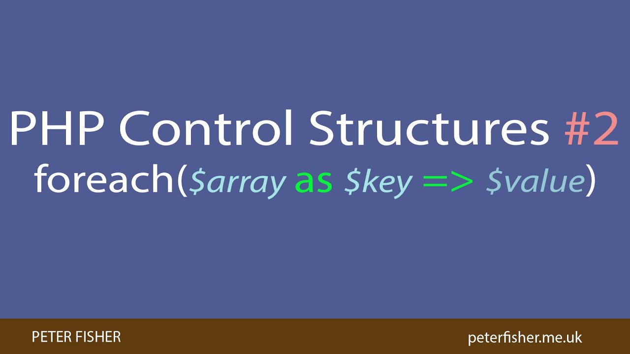 Php Control Structures Tutorial 2 Foreach Loops Youtube
