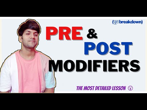 Premodifiers And Postmodifiers Masterclass Youtube