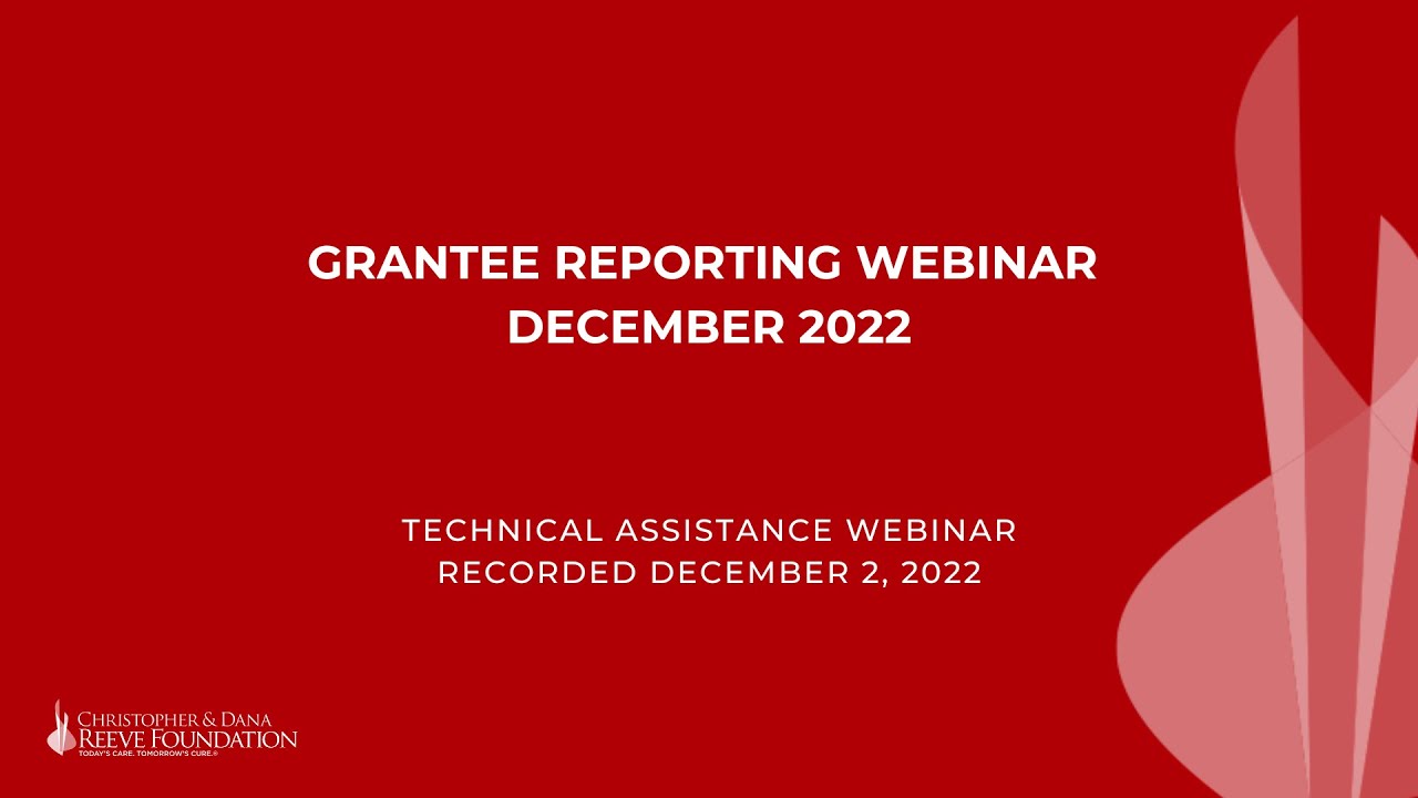 Grantee Reporting Technical Assistance Webinar 2022 Youtube