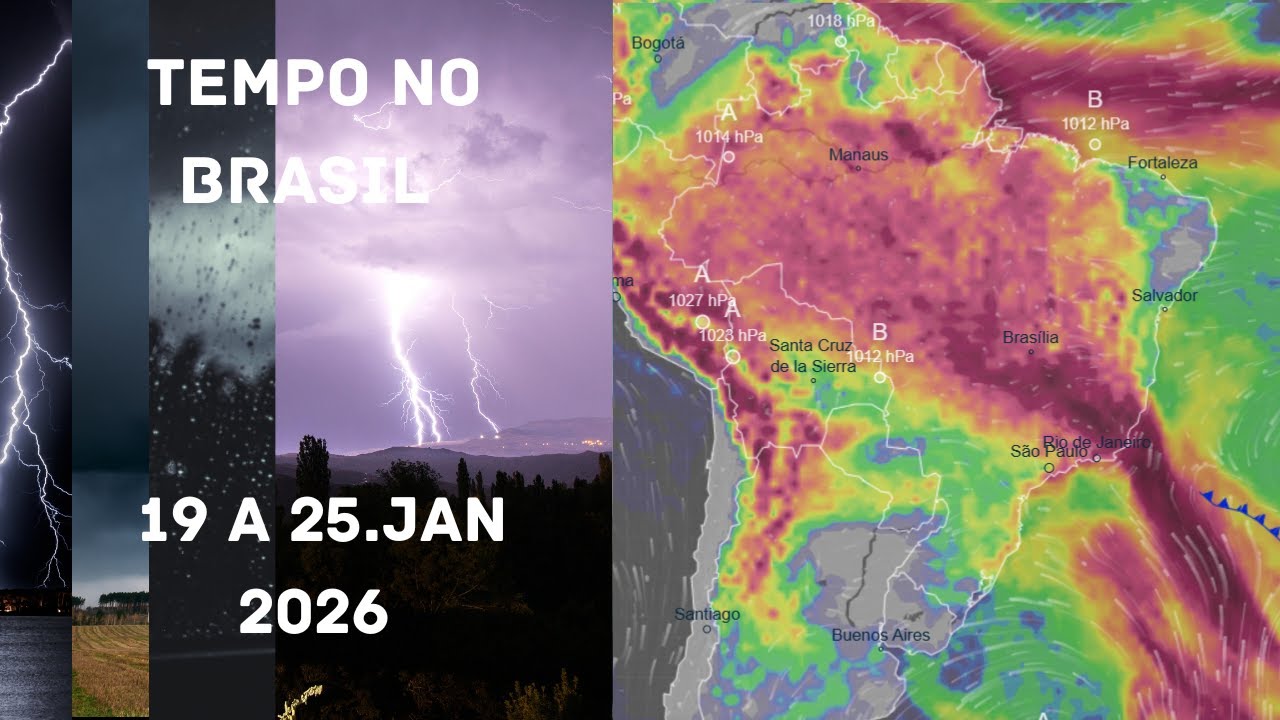 Tempo No Brasil 19 A 25 Jan 2026 Chuvas Em Partes Do Ne E Zcas No Se