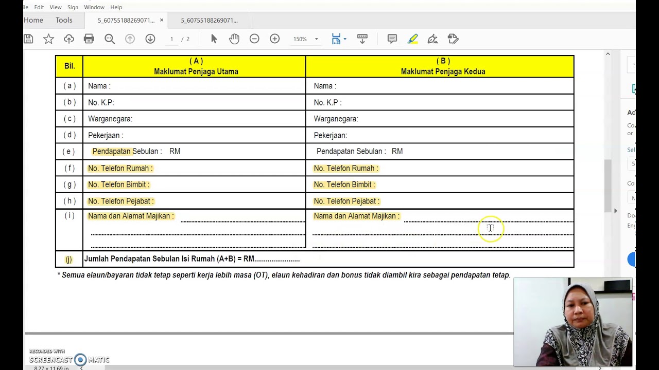 Pengisian Borang Bap Part2 Youtube