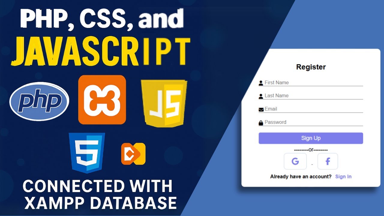 Create A Login System With Php Html Css Using Xampp Mysql Part