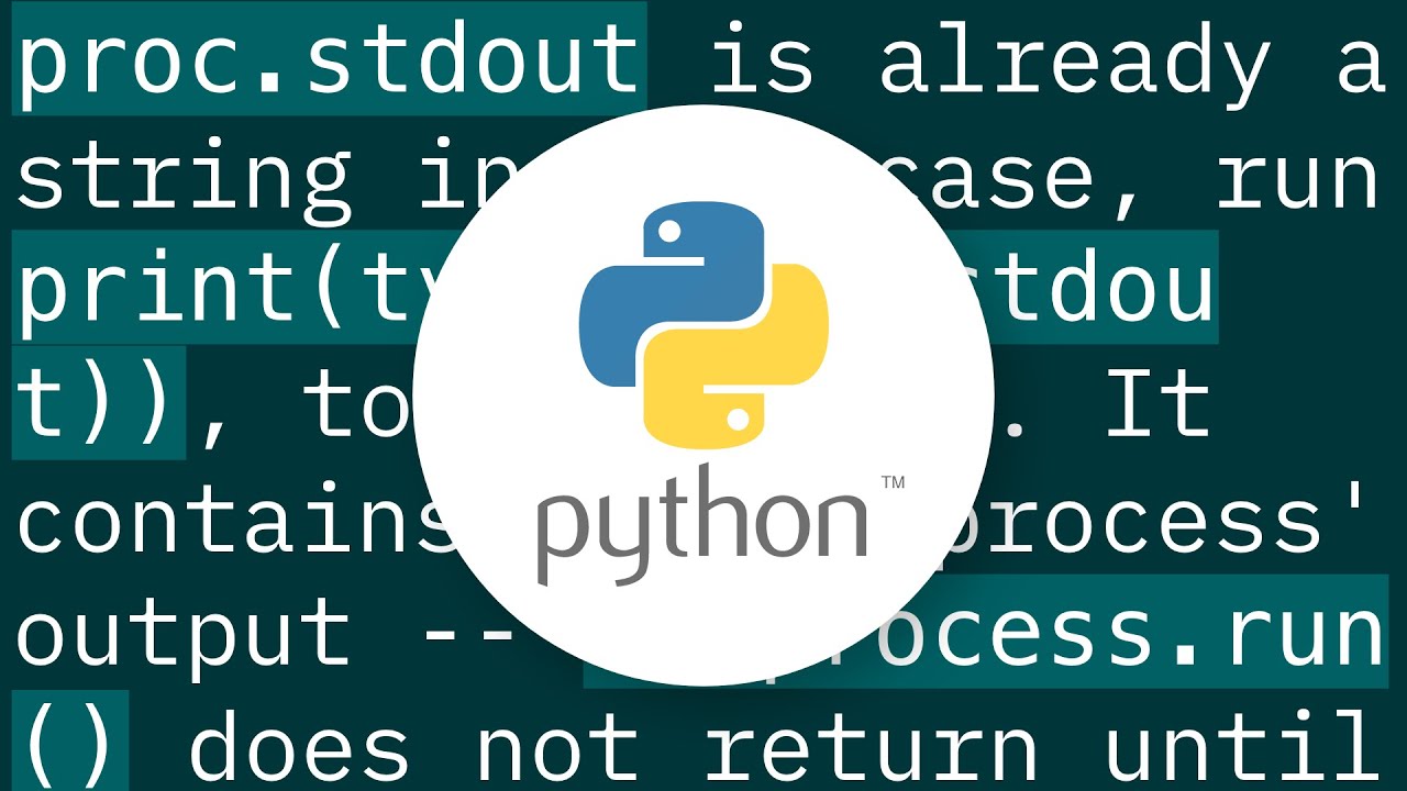 Completedprocess From Subprocess Run Doesn T Return A String Youtube