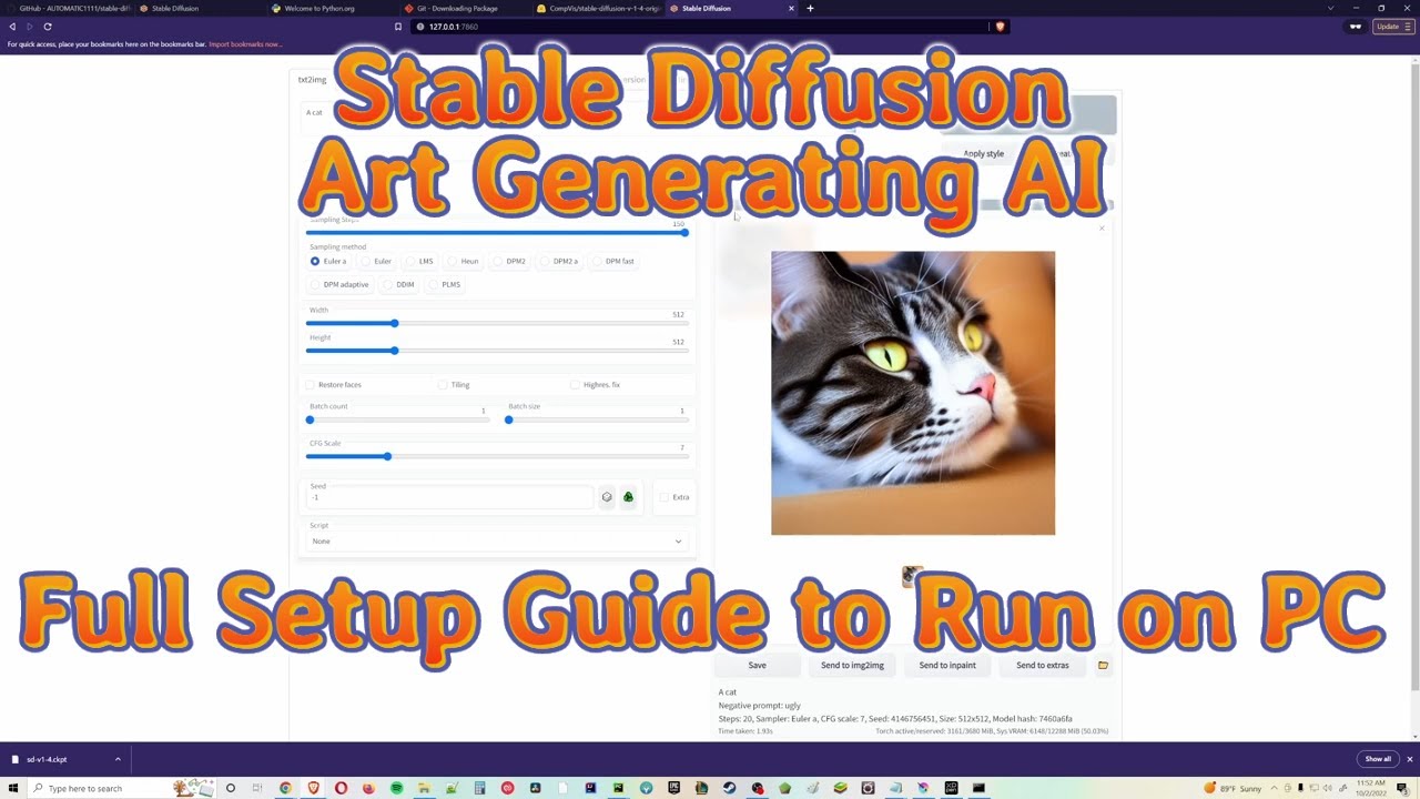 How To Run Stable Diffusion Art Generation Ai On Your Own Pc Full