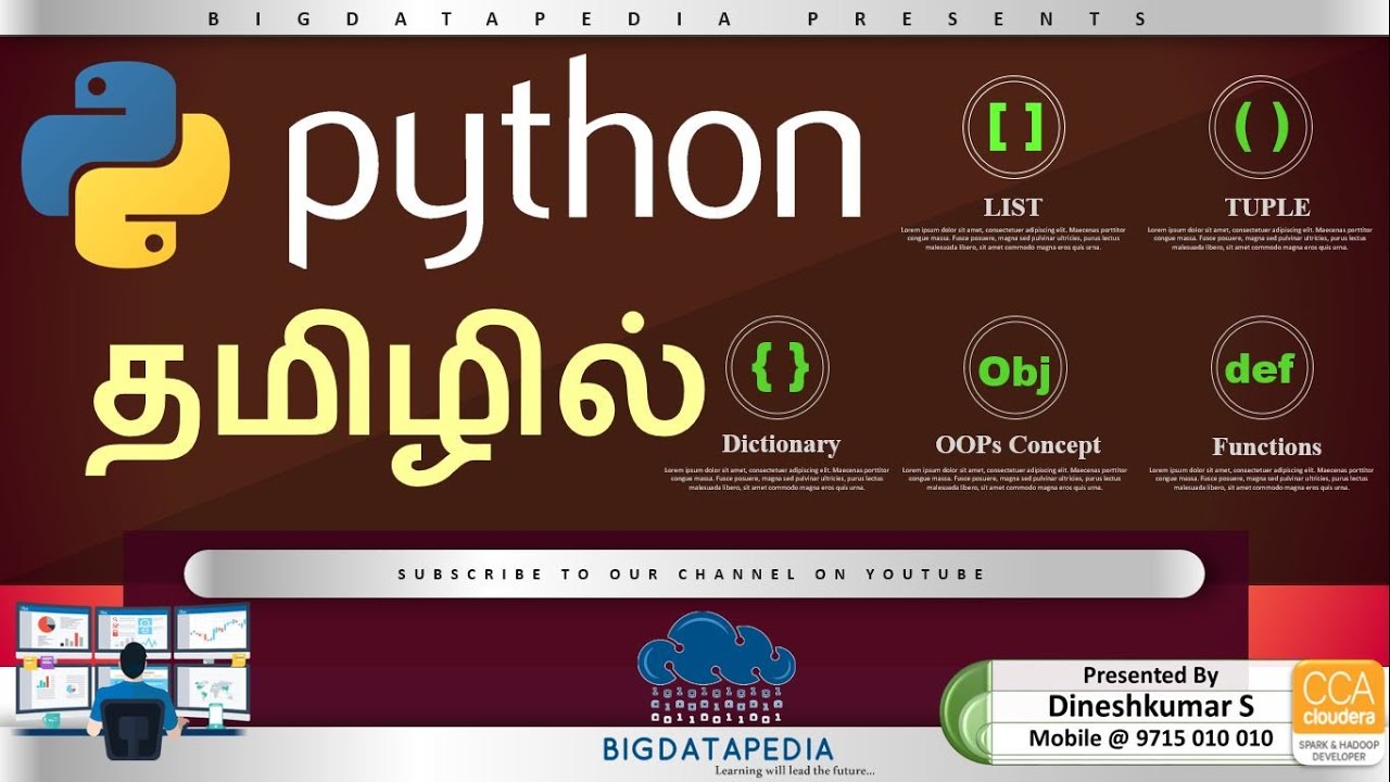 Python Programming Part 2 In Tamil Youtube