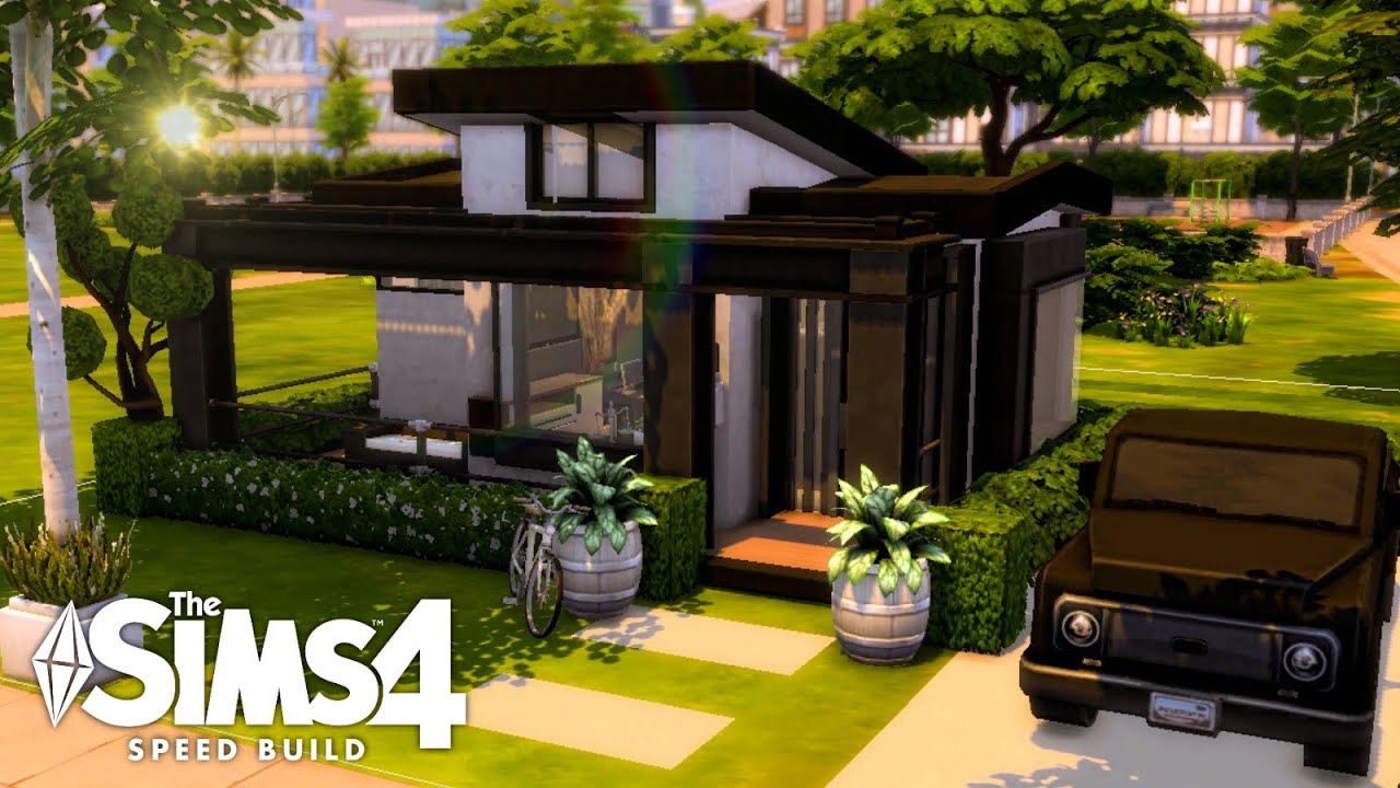 Tiny House Build Challenge No Cc The Sims 4 Speed Build Youtube