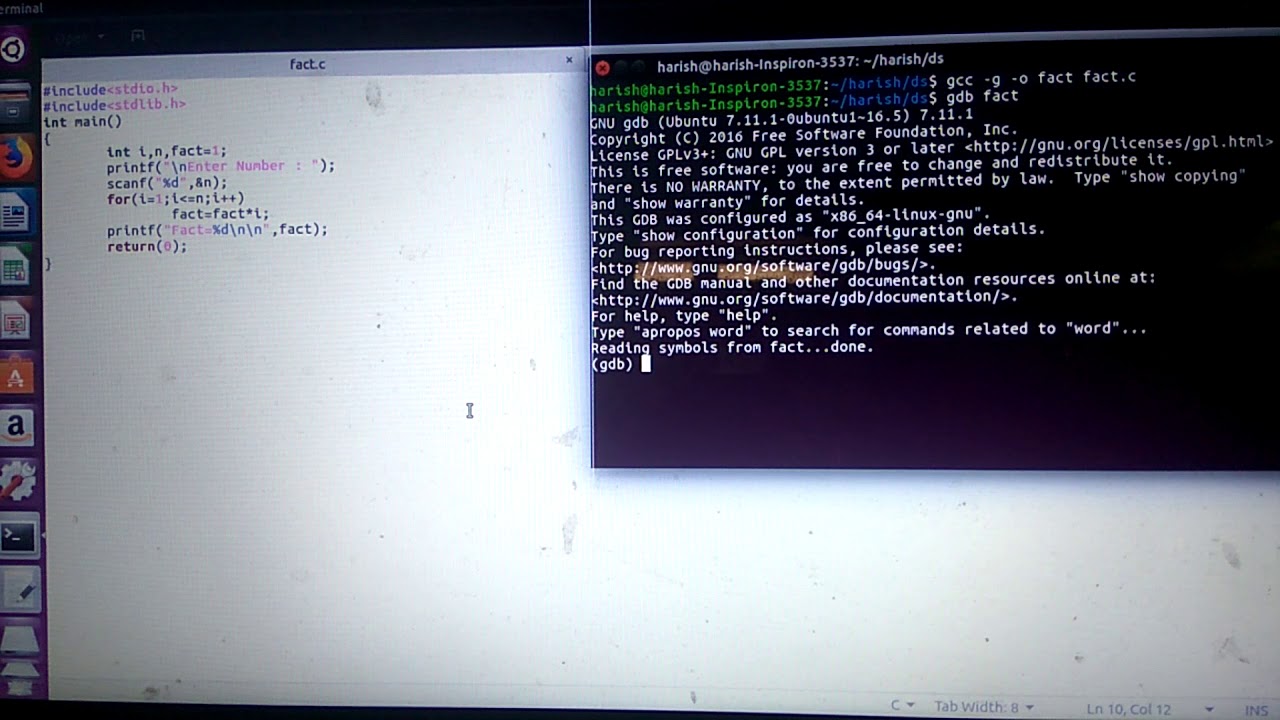 How To Debug C Program In Ubuntu Youtube