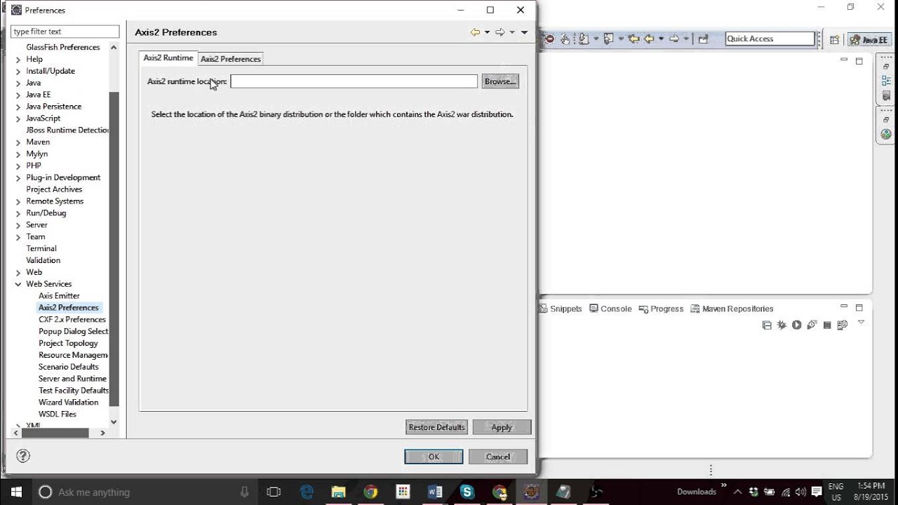Failed While Installing Axis2 Web Services Core 1 1 Solution Youtube