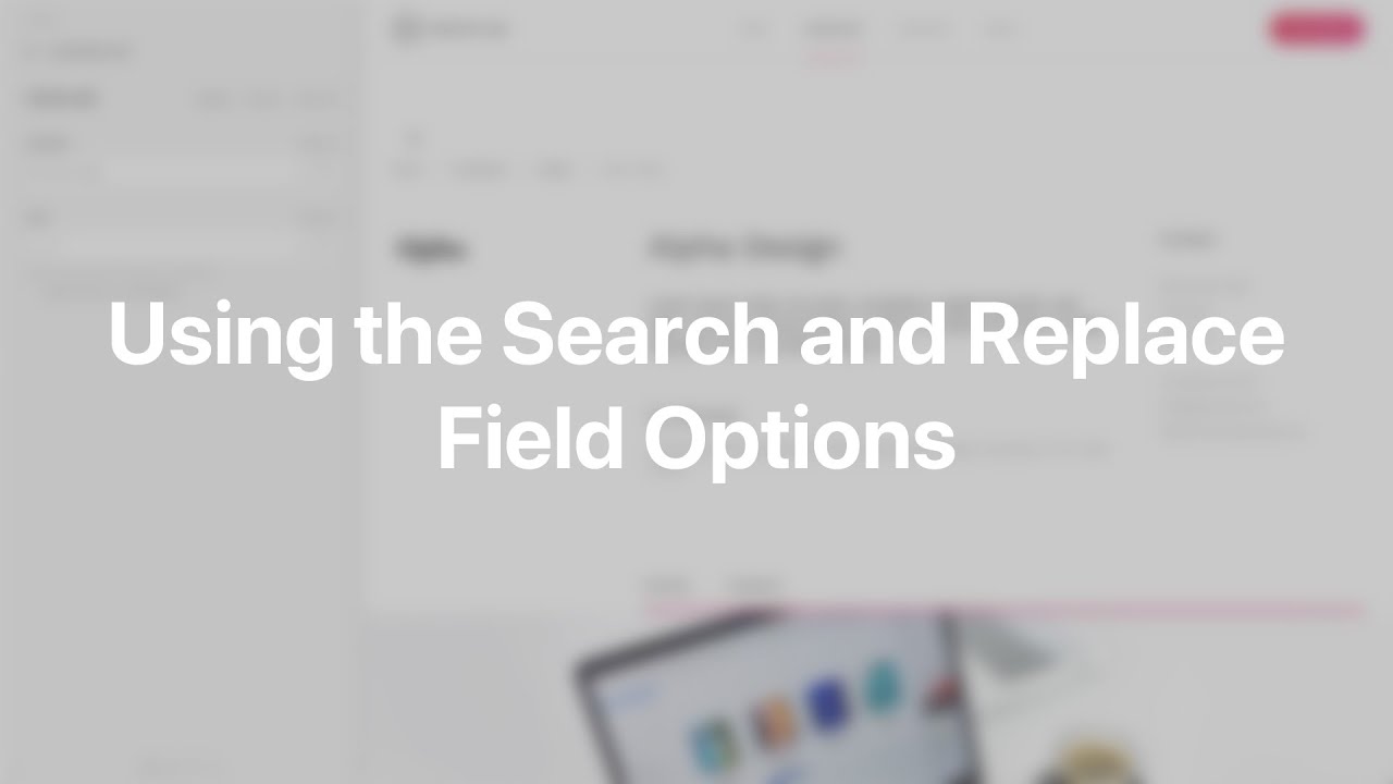 Using The Search And Replace Field Options Yootheme Documentation