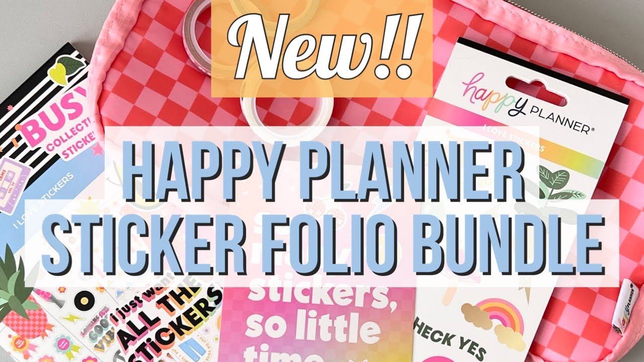New Happy Planner Sticker Zip Folio Bundle I Love Stickers