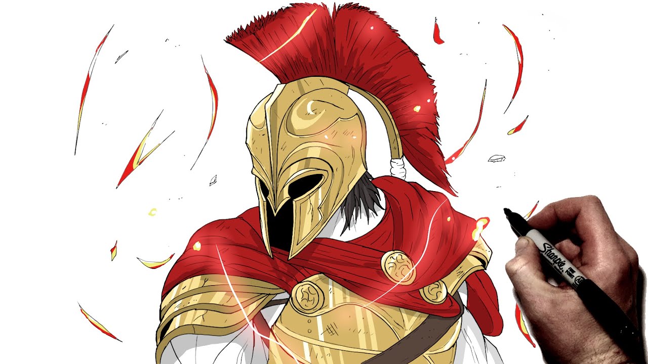 How To Draw A Spartan Warrior Step By Step