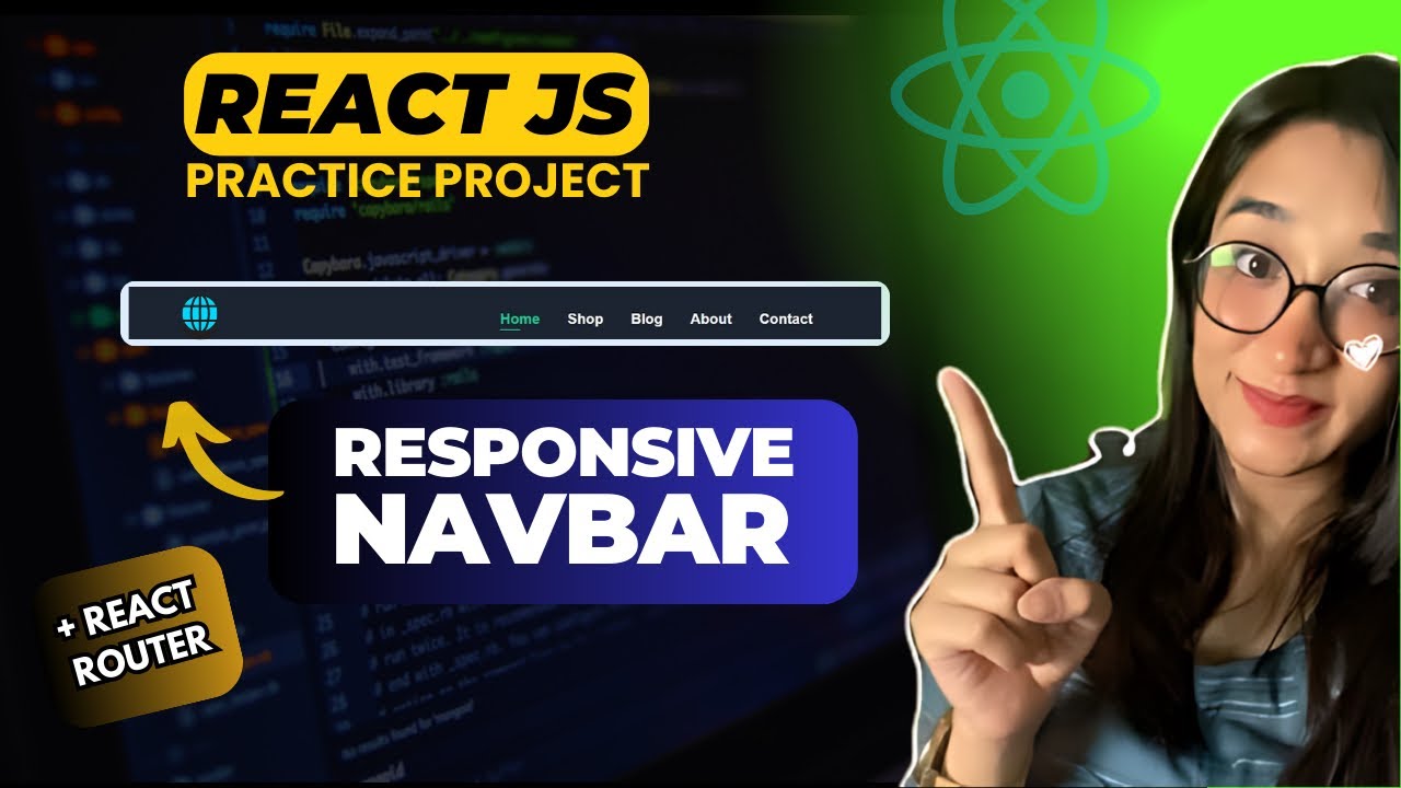 Responsive Navbar In React Using React Router React Project For