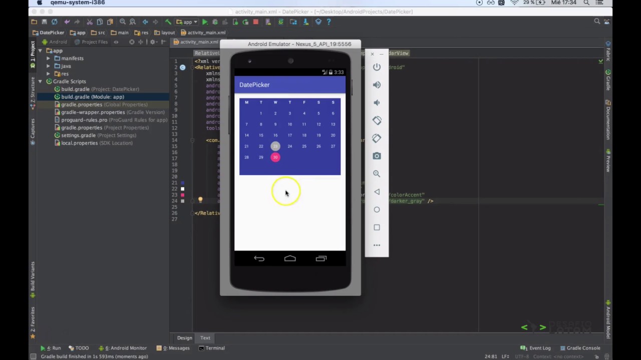 Android Datepicker Parte03 Youtube